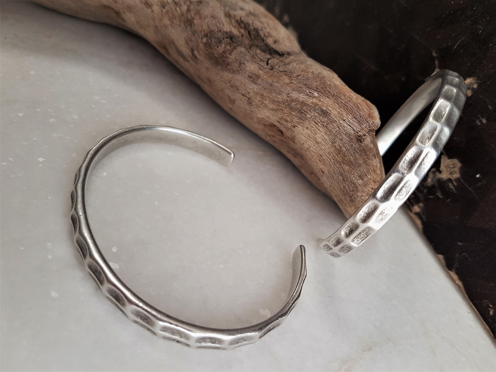 Men's Antique Silver Cuff Open Silver Multi Faceted Cuff - Etsy