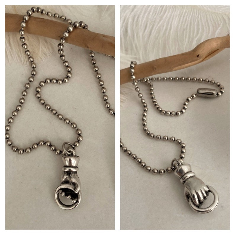 Set of Three Silver Chain Layered Punk Rock Style Pendants | Etsy