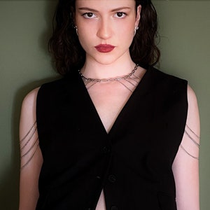 Stainless Steel Shoulder Chain Harness• Chain Armor Jewelry• Multi ...