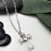 Large Silver Cross Chain Necklace, Big Cross Silver Chain Pendant ...