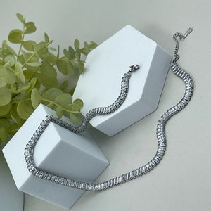 Multi Chains Silver Layered Charm Necklaces Set• Stackable Heart ...