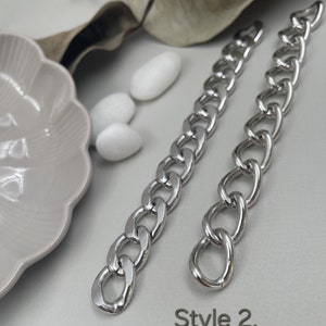 Extra Large O Ring Clasp Curb Chain Necklace Double Wrap Light Choker ...
