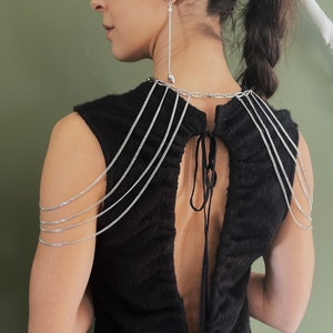 Stainless Steel Shoulder Chain Harness• Chain Armor Jewelry• Multi ...