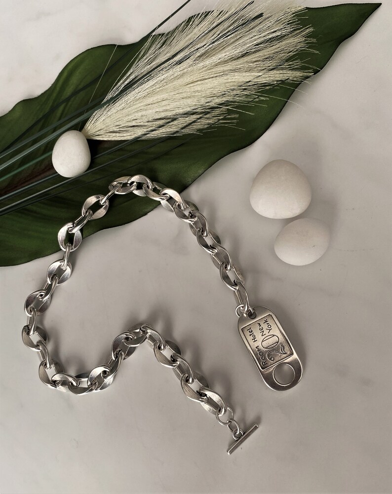 Antique Silver Bold Chain Necklace Uno De 50 Style Chain - Etsy