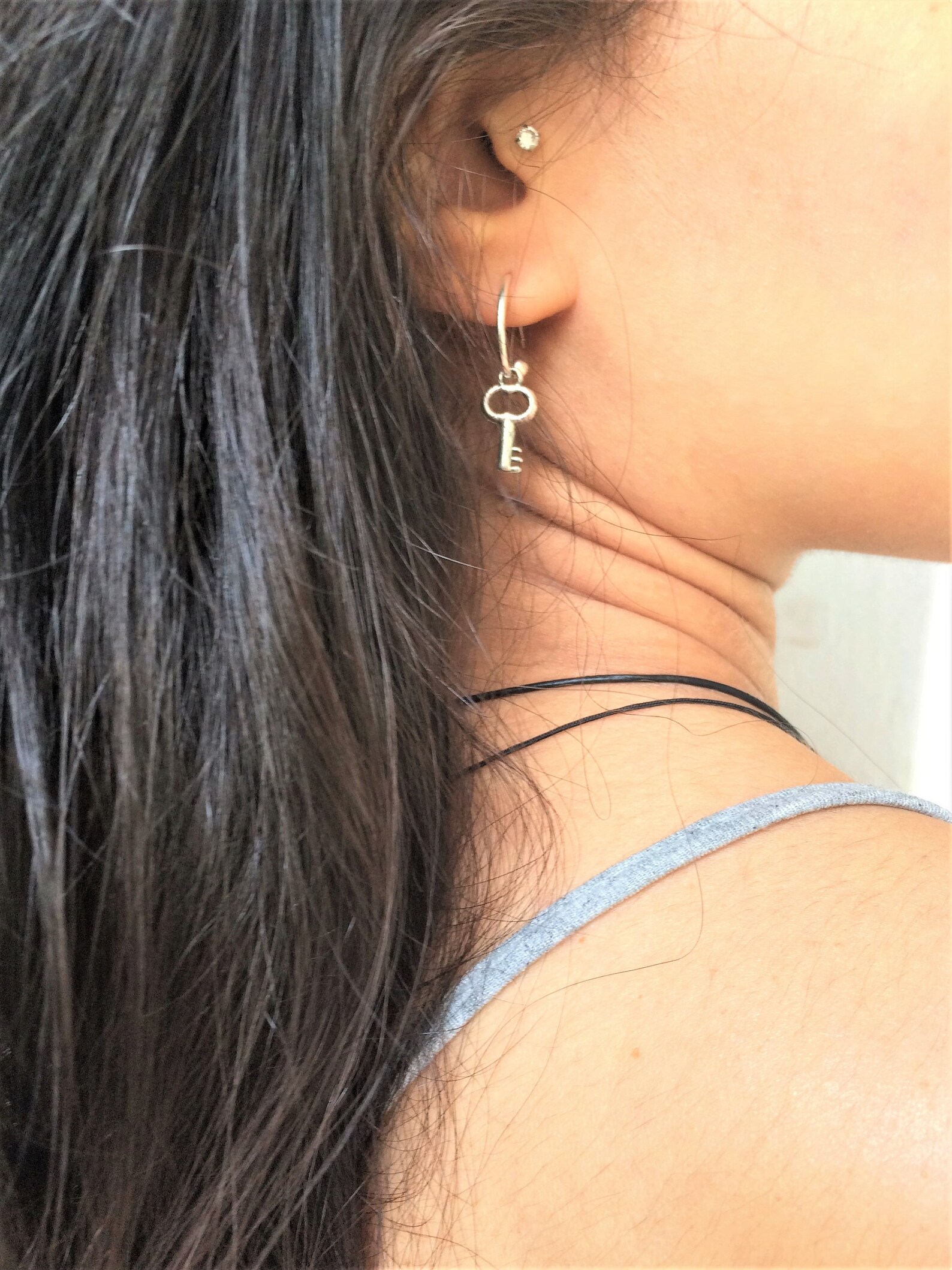 Key and lock uno de 50 earrings silver padlock earrings mix | Etsy