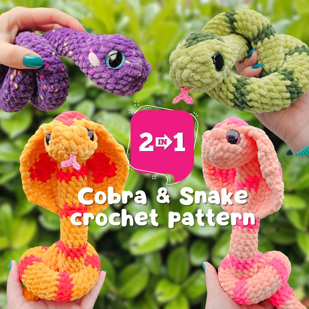 Shé the Cobra Crochet Pattern: Kawaii Amigurumi Snake (PDF Download) - Etsy
