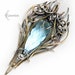 Silver Brass Blue Quartz Necklace Jewelry Elven Pendant Fantasy Elvish ...