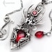 Sterling Silver Red Quartz Pendant: Gothic Vampire Necklace - Etsy