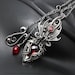 Sterling Silver Red Quartz Pendant: Gothic Vampire Necklace - Etsy