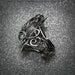 Sterling Silver Large Gothic Fantasy Ring, Ornate Filigree, Rainbow ...
