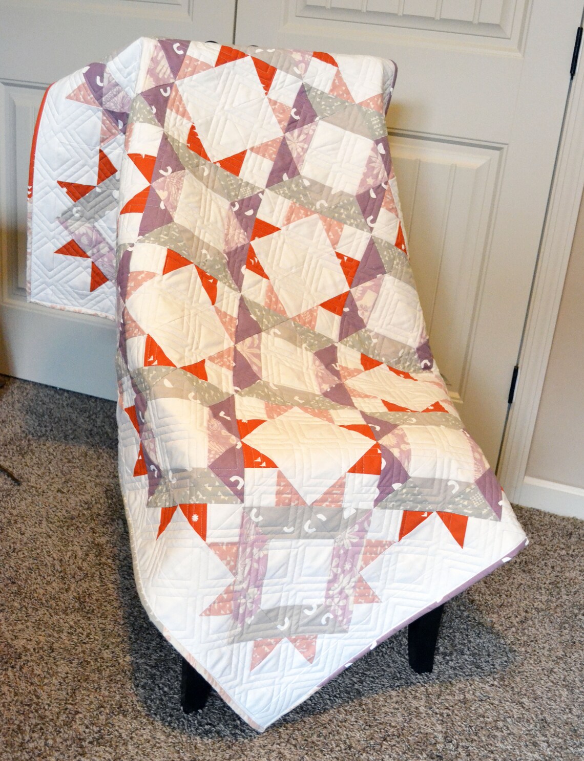 Diamond Stars Quilt Pattern PDF Download Modern Quilt | Etsy