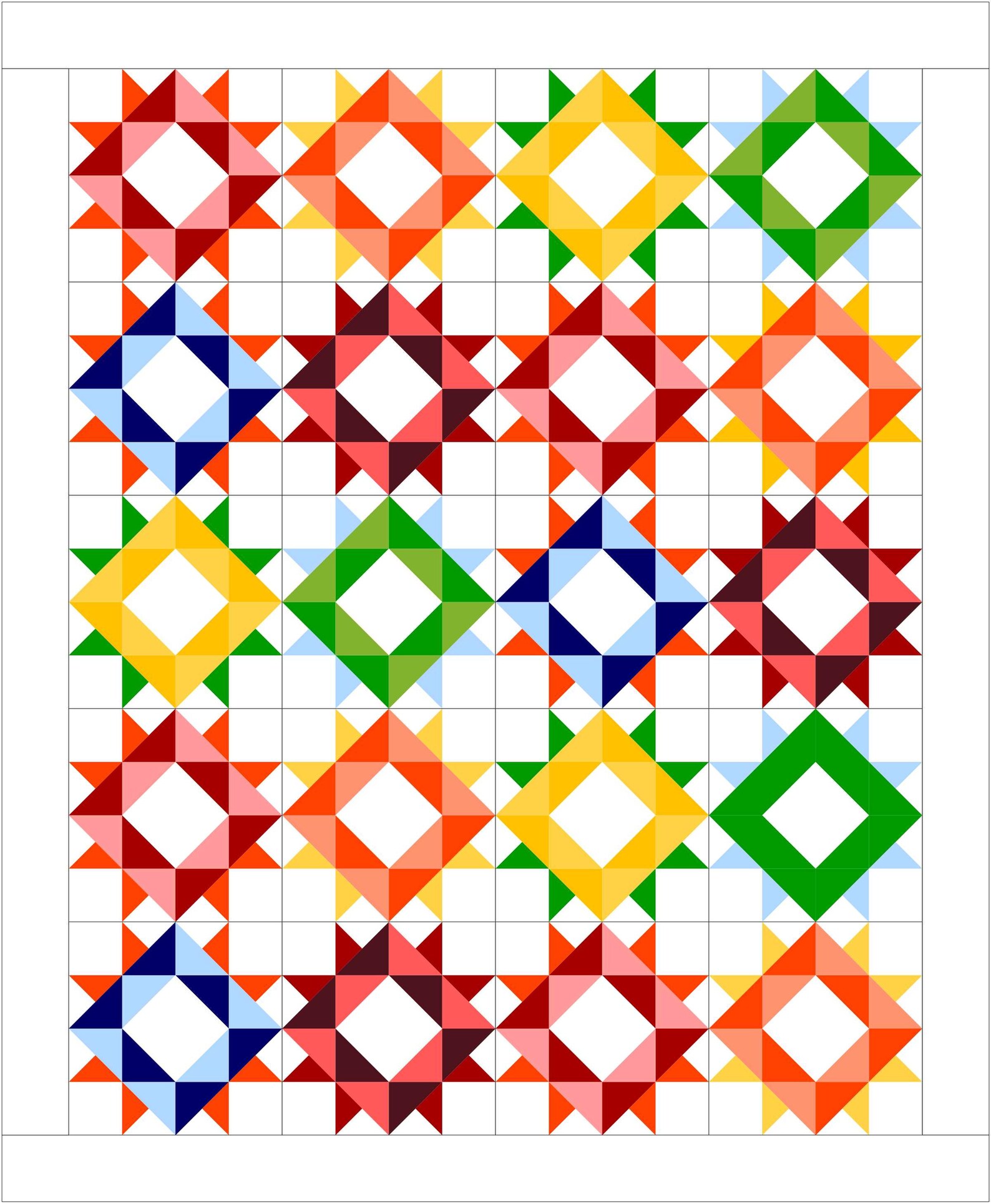Diamond Stars Quilt Pattern - PDF Download - Modern Quilt - Etsy