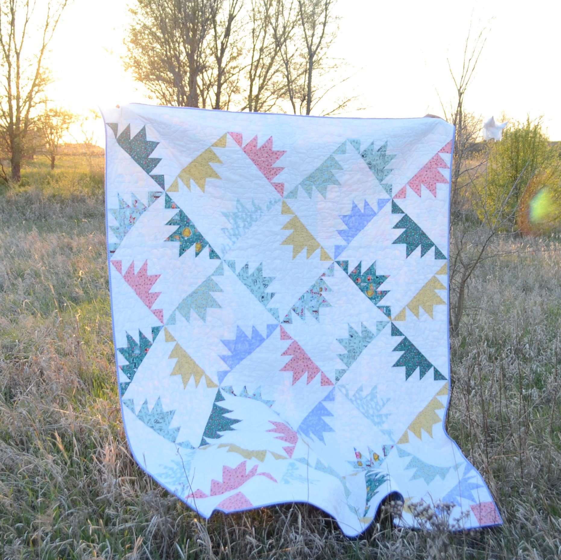 Windblown Quilt Pattern PDF Download Modern Kansas Troubles Quilt ...
