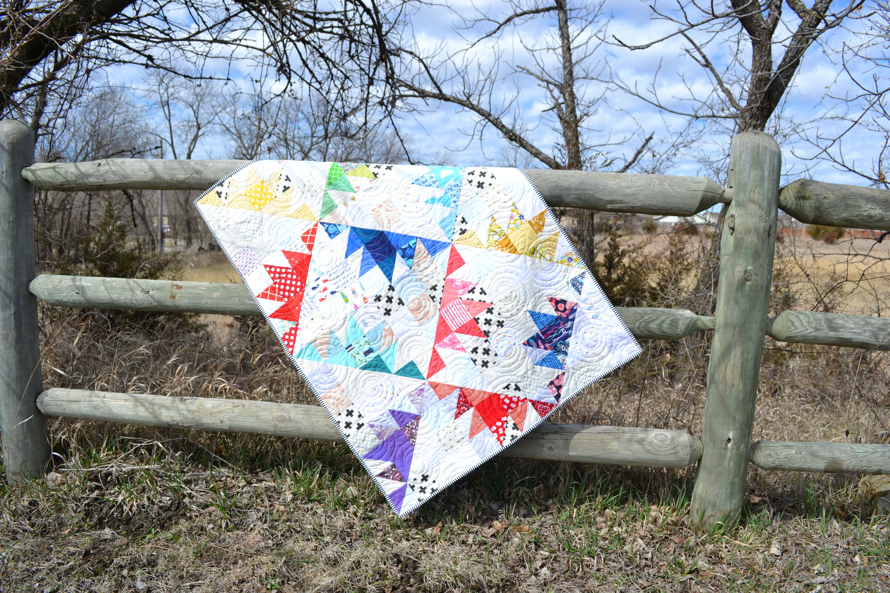 Windblown Quilt Pattern PDF Download Modern Kansas Troubles Quilt ...