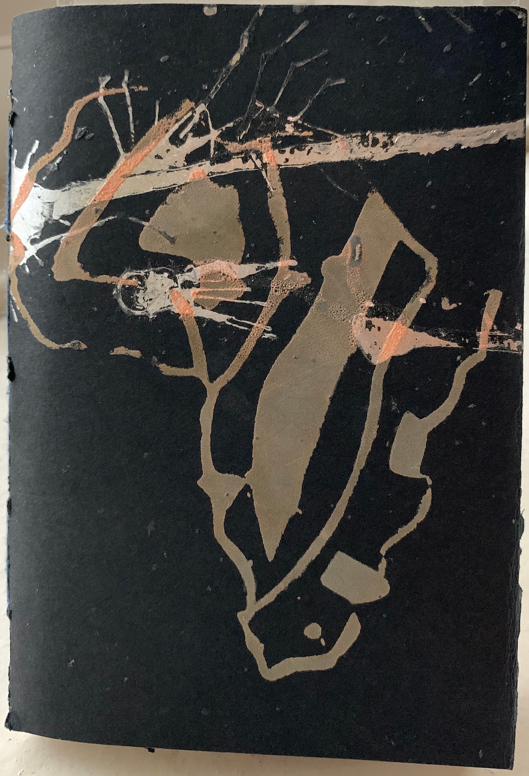 Reflective Sketchbook, Screen Print Over Silver Leaf Sketchbook, Single ...