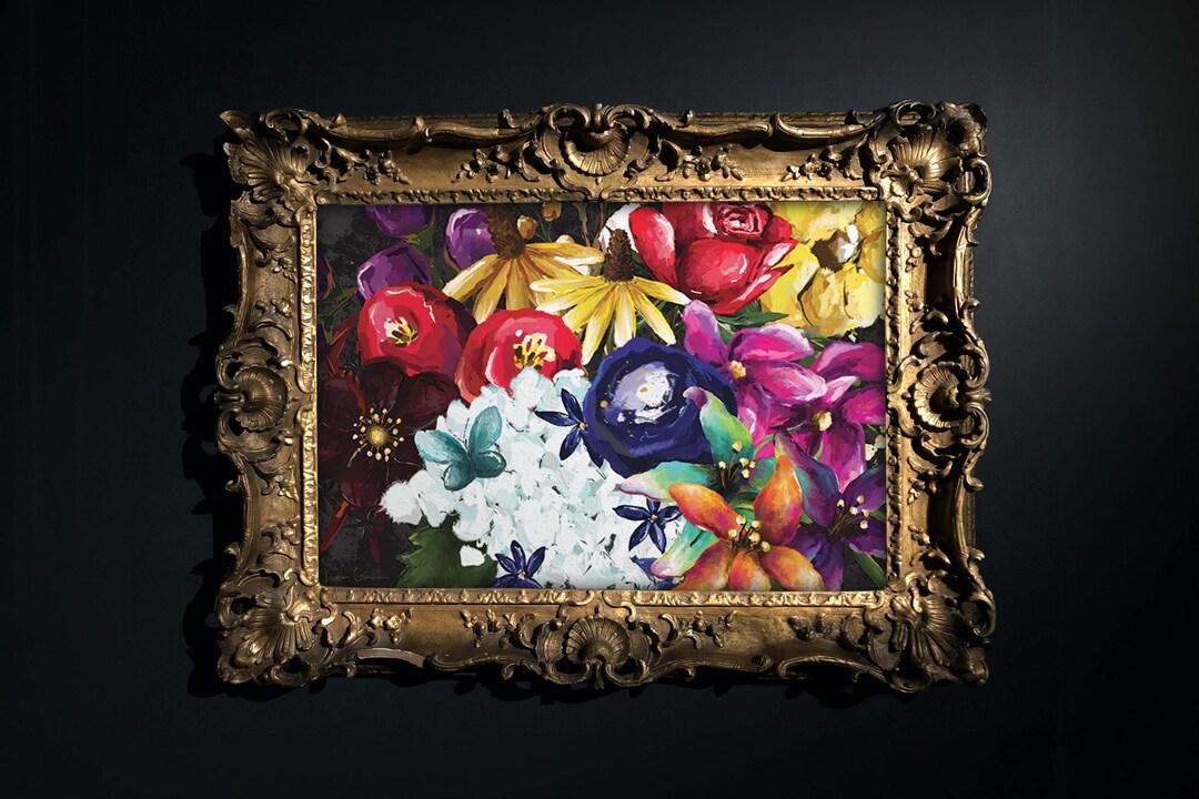 Baroque Flower Bouquet Fine Art Print | Moody Art | FREE U.S. SHIPPING ...