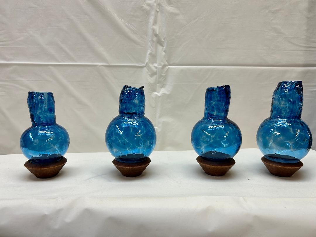 Hand Blown Glass Blue Plant Rooter Bulb Handmade One-of-a-kind - Etsy