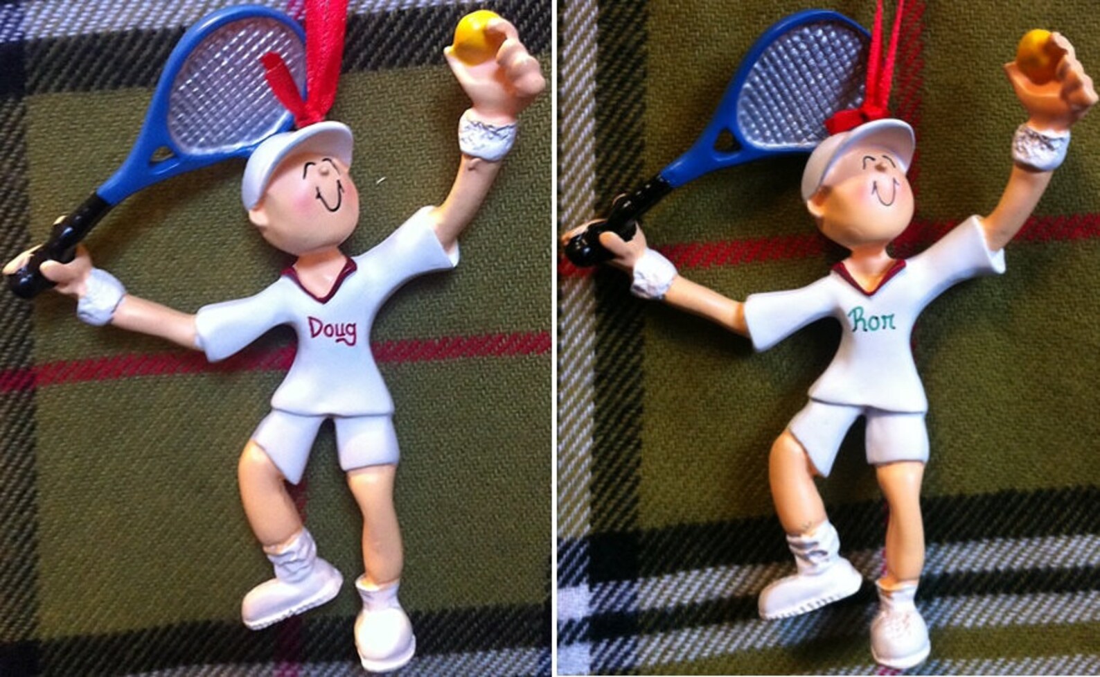 Personalized Tennis Ornament Male Tennis Player Christmas - Etsy