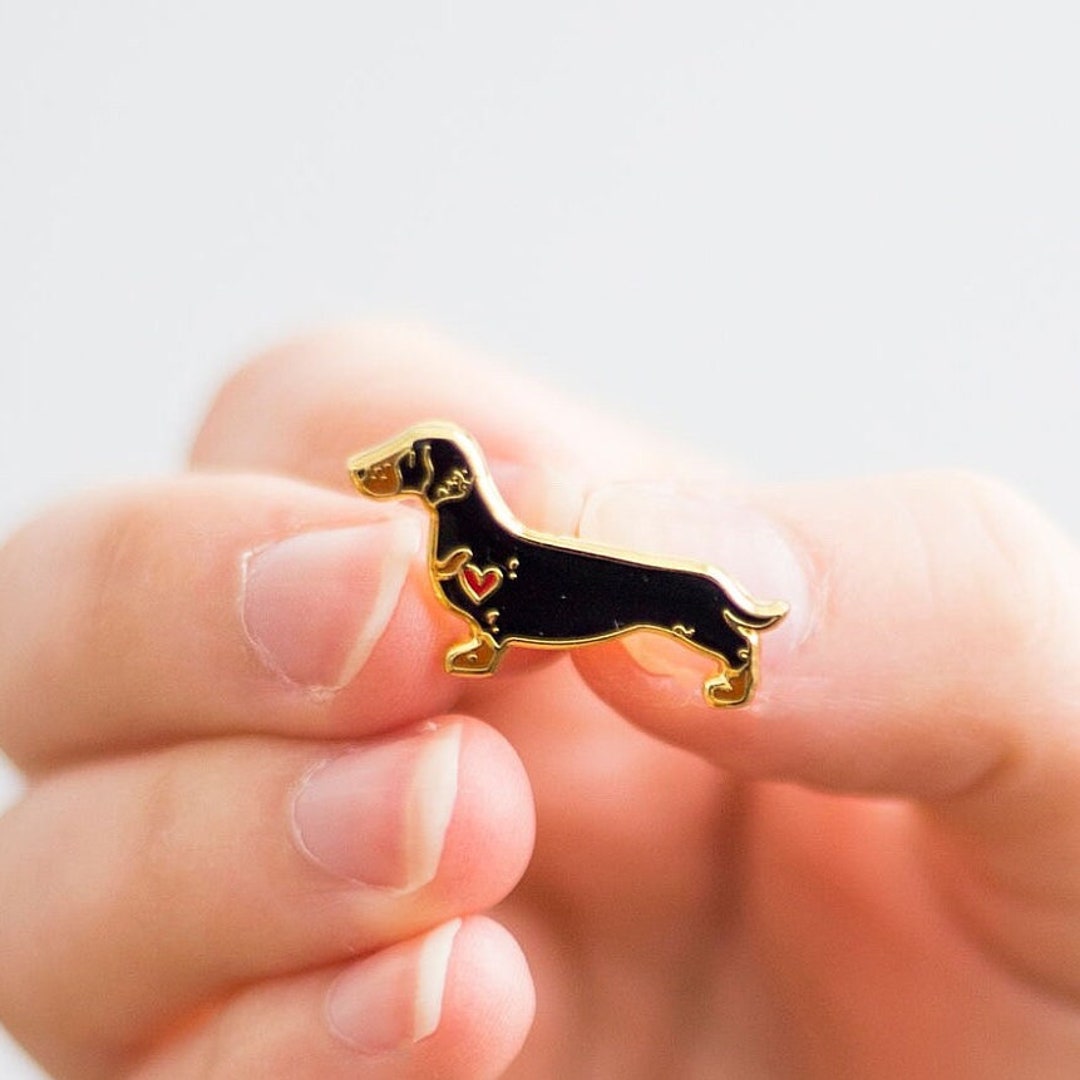 Miniature Dachshund Dog Enamel Pin Badge - Choice of 3 Breed Colours - Etsy
