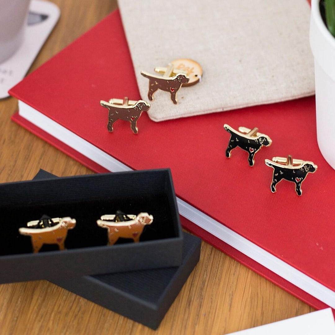 Labrador Dog Enamel Cufflinks - Wedding Gift for the Groom - Choice of ...