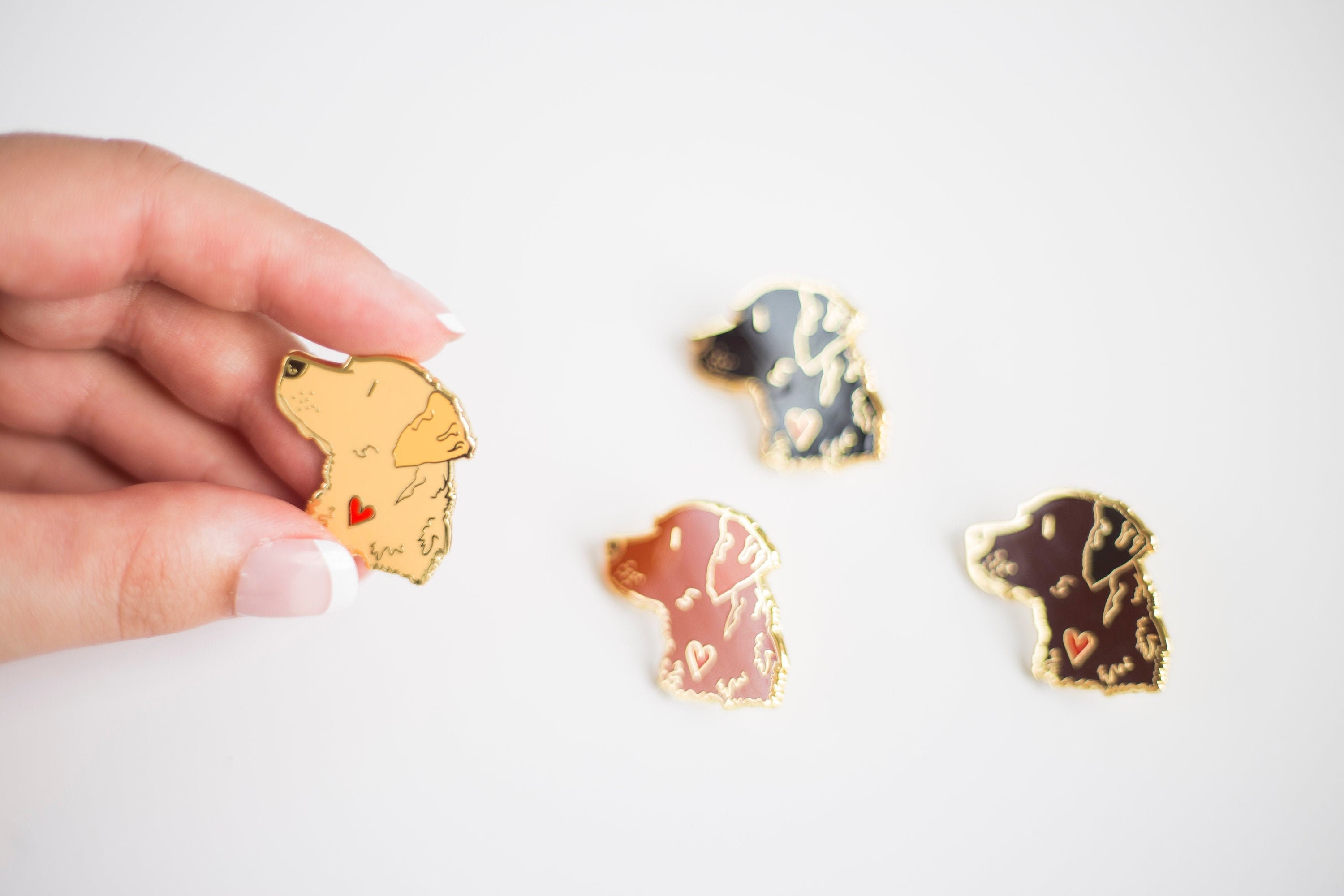 Labrador Dog Enamel Pin Badge Choice of breed colour | Etsy