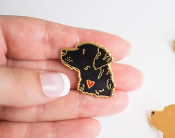 Black Labrador Puppy Enamel Pin Badge - Etsy
