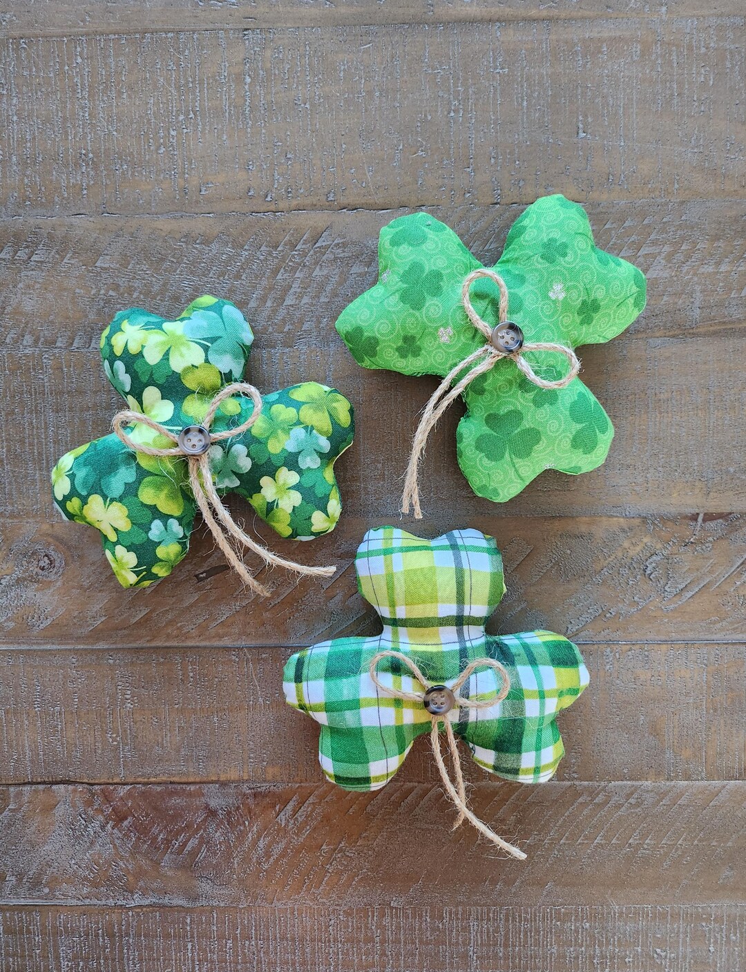 Set of 3 Shamrocks/st. Patrick's Day 4 Inch Fabric Shamrocks - Etsy