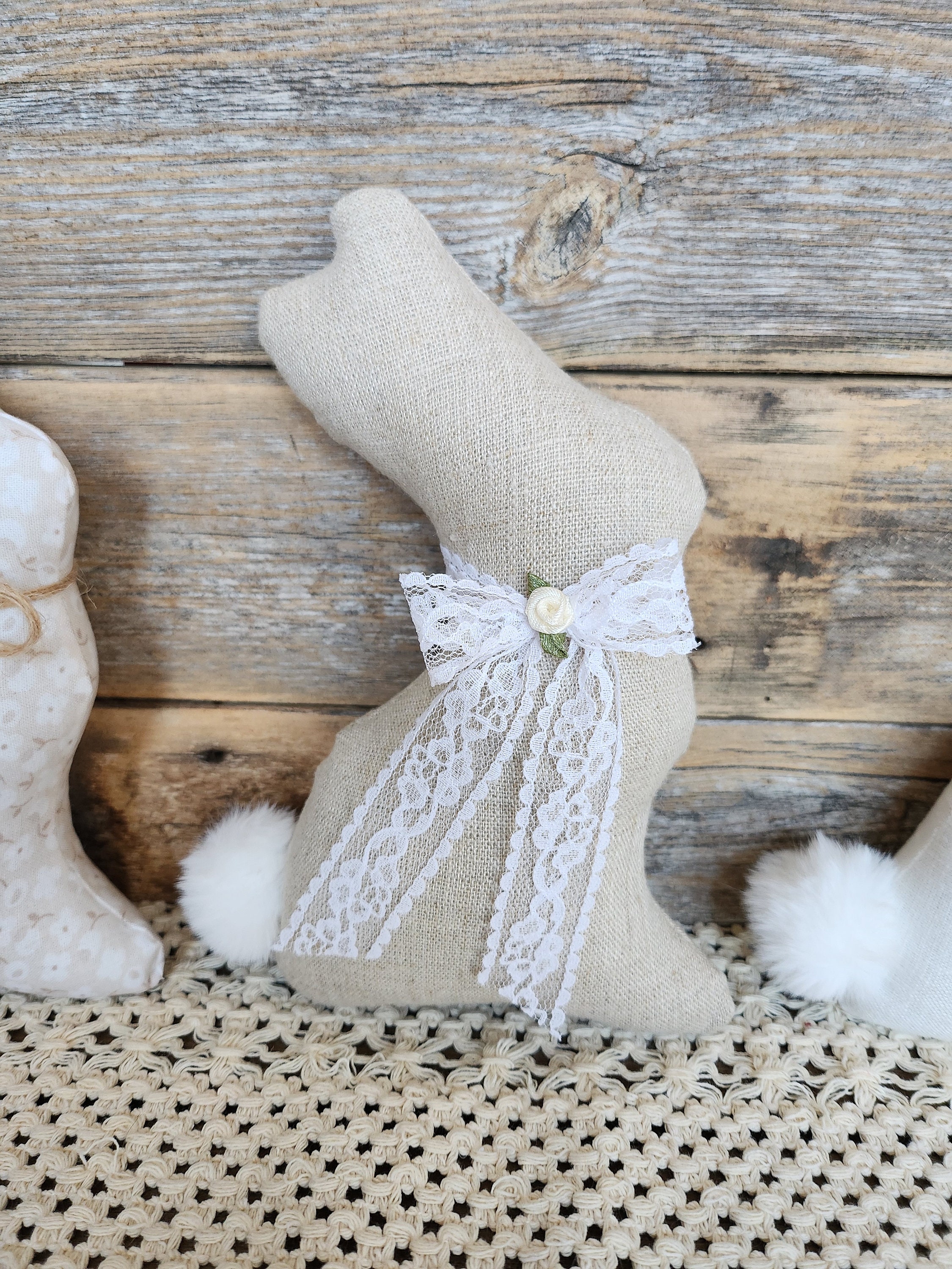 Linen Bunny/little Farmhouse Bunny/ Neutral Bunny/easter Bunny - Etsy