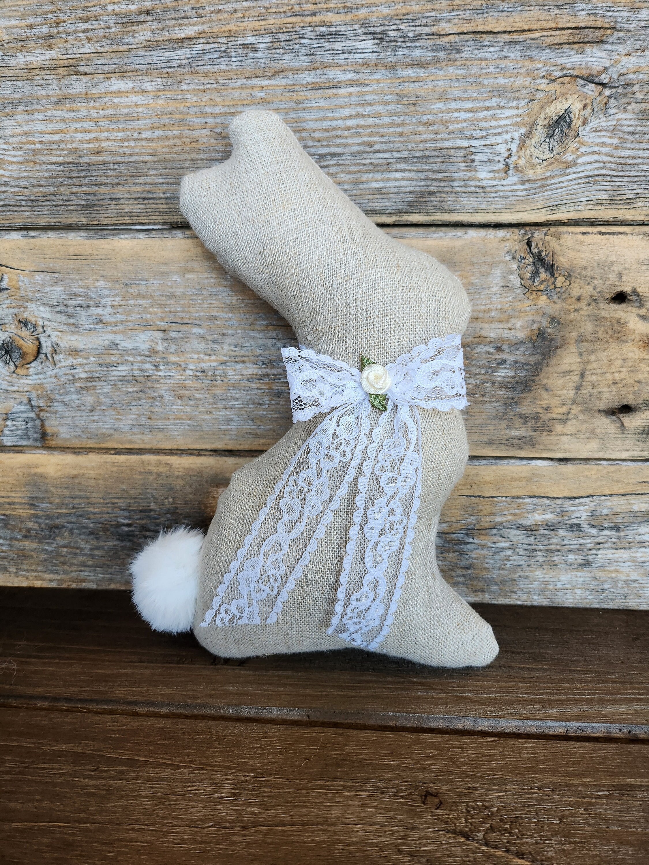 Linen Bunny/little Farmhouse Bunny/ Neutral Bunny/easter Bunny - Etsy
