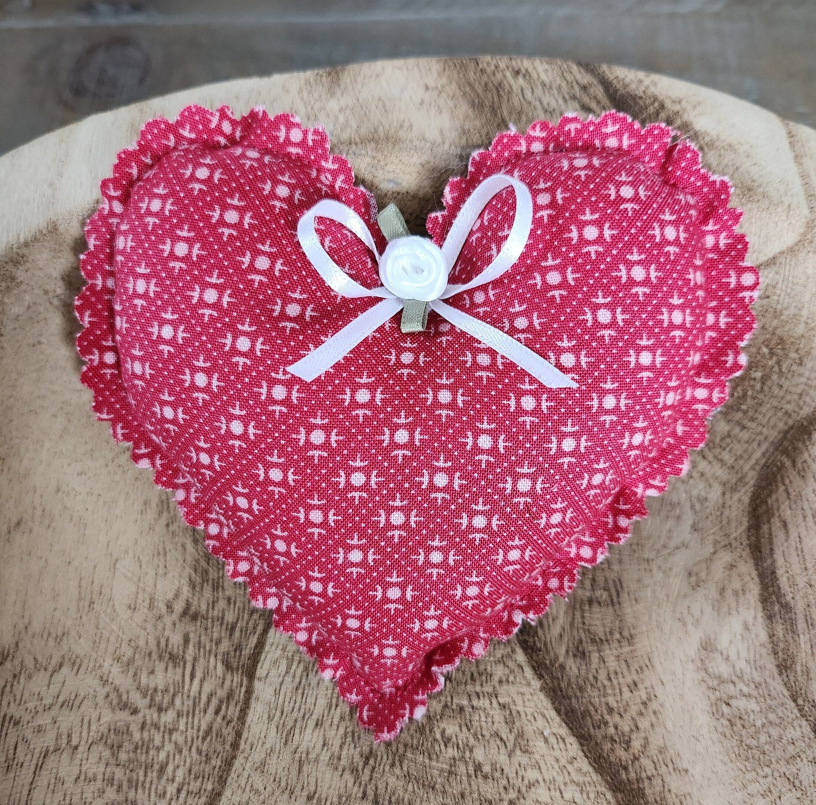 Set of 6 Fabric Stuffed Hearts/red and Blue Mix - Etsy