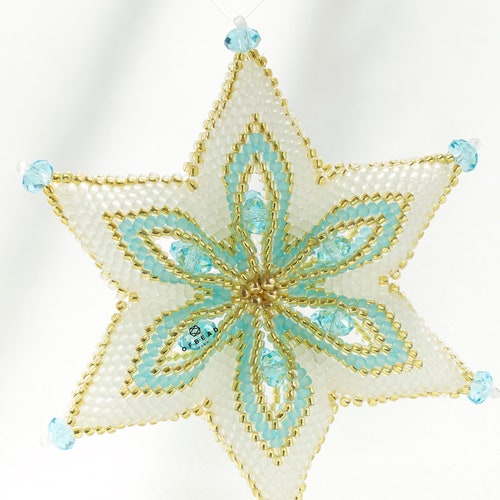 Beading Pattern 3D Peyote Star 4 Instant Download PDF File - Etsy