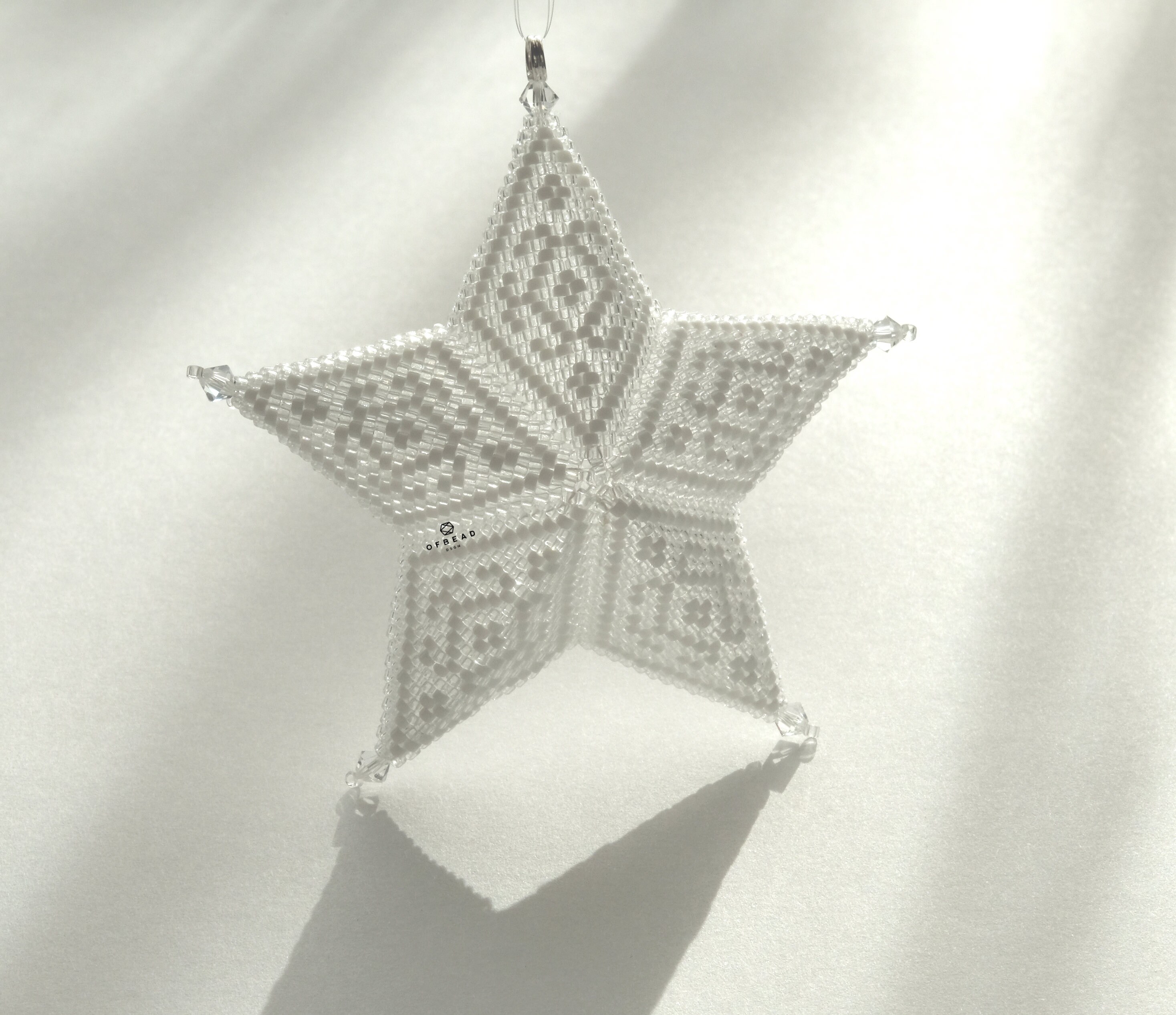 3D Beaded Ornament Star Tutorial Easy to Make Polar White, PDF - Etsy