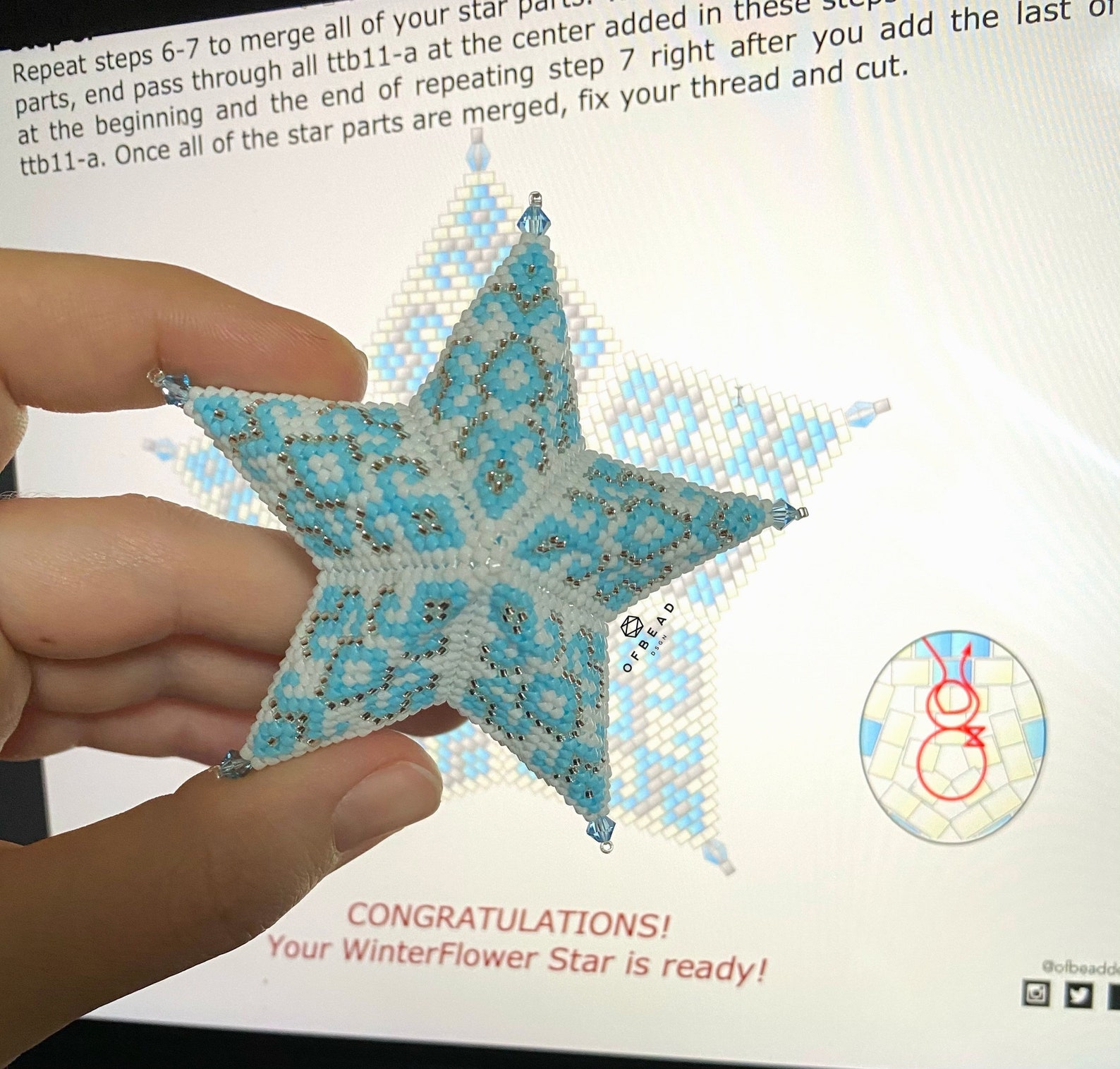 3D Star Tutorial - Winter Flower, PDF - Etsy