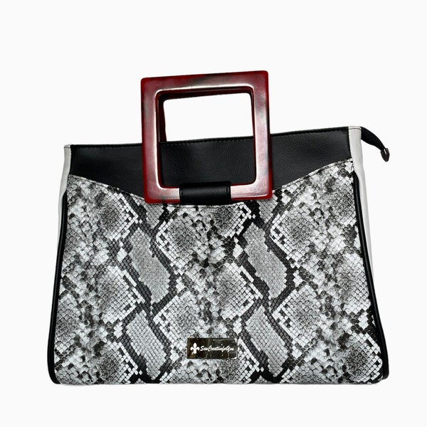 Large Snake Print Bag - Etsy