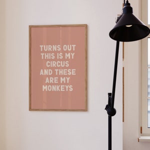 Wall Art Print Turns Out These Are My Monkeys Funny Office Wall Art Decor, Promotion Gift, Gifts ...