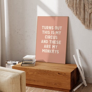 Wall Art Print Turns Out These Are My Monkeys Funny Office Wall Art Decor, Promotion Gift, Gifts ...