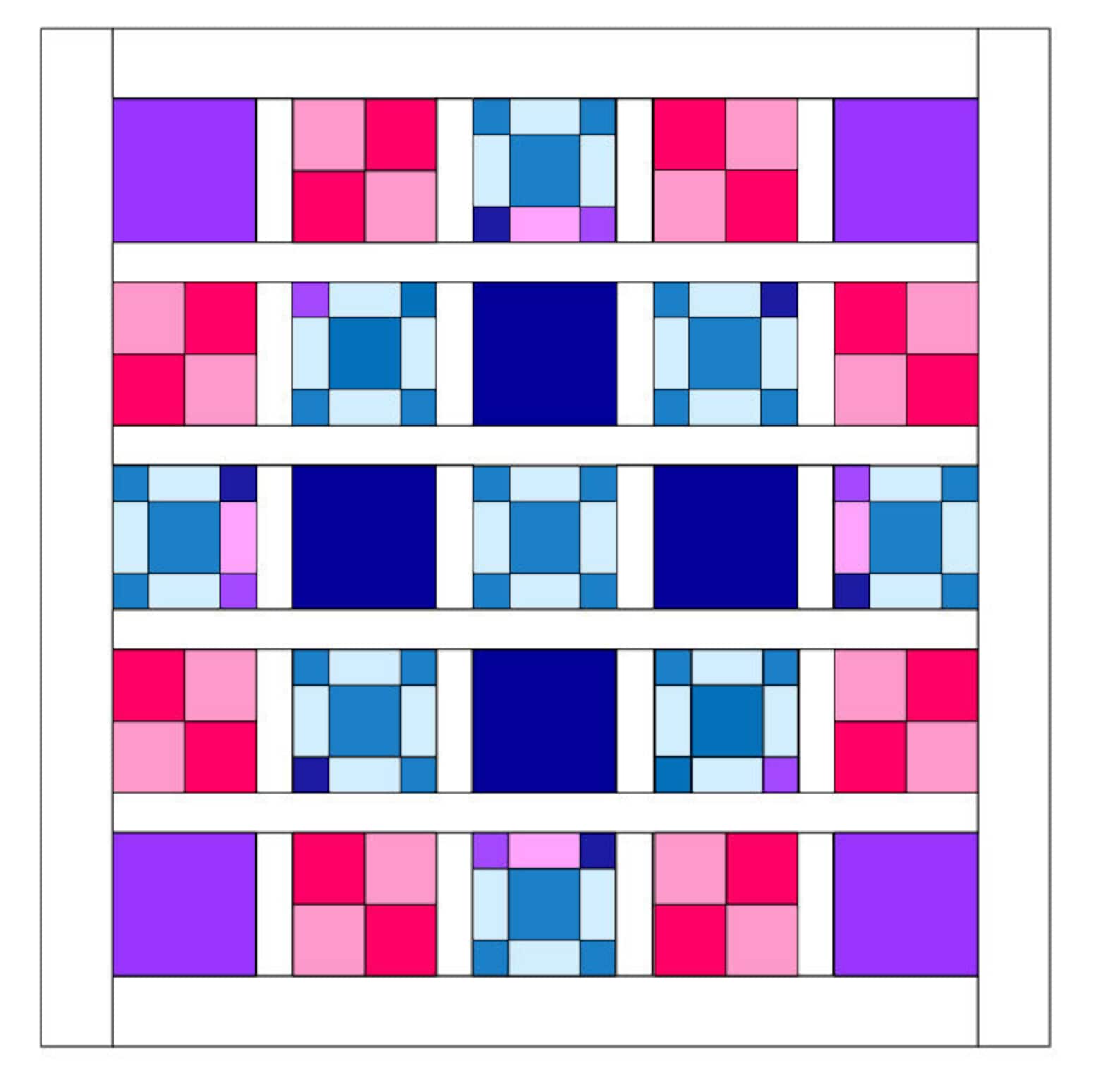 Hopscotch - Patchwork Quilt Pattern Instruction - Digital Download - Etsy