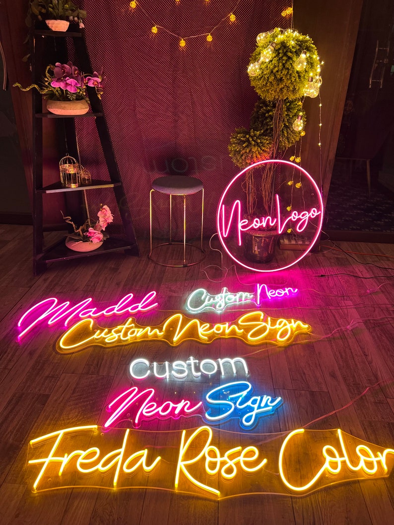 Custom Neon Sign Neon Sign Personalized Gifts Wedding Signs Name Signs ...