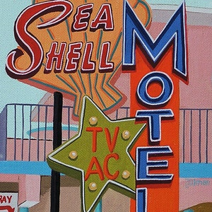 Mid Century Modern Eames Retro Print From Original Painting Googie ...