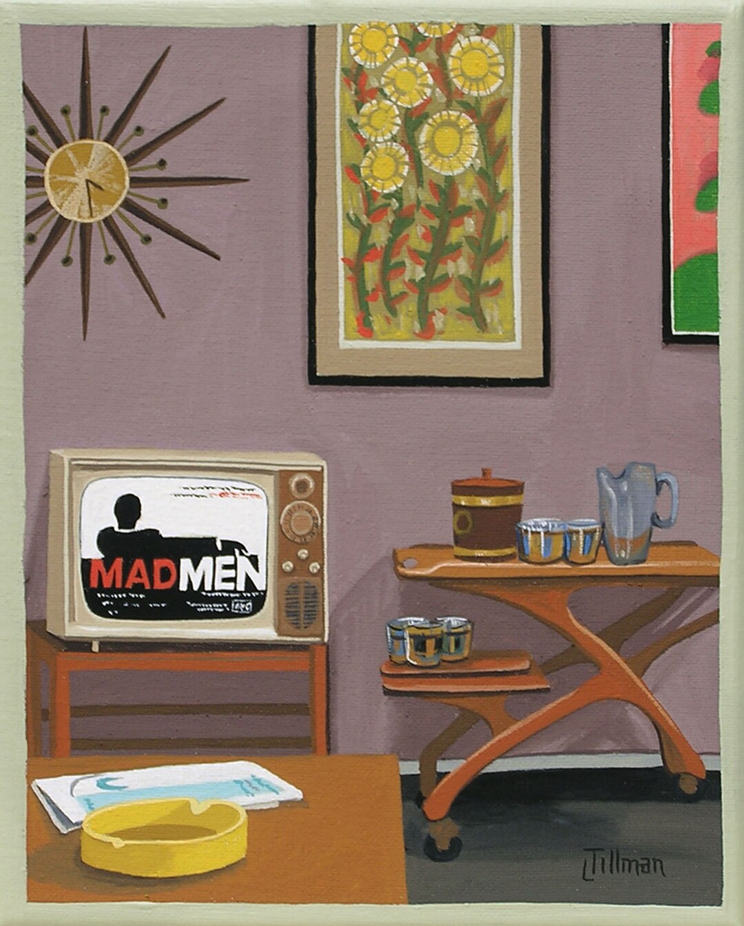 Mad Men Print TV Series Madison Avenue Mid Century Modern Limited ...
