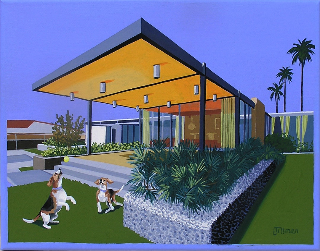Beagle Dog Print Mid Century Modern Limited Edition Print Modern ...