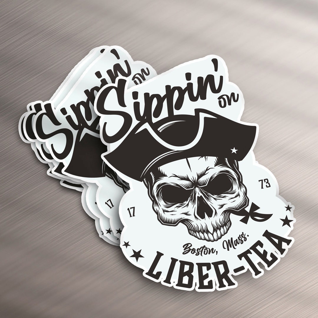 Sippin on Liber-tea Sticker - Etsy