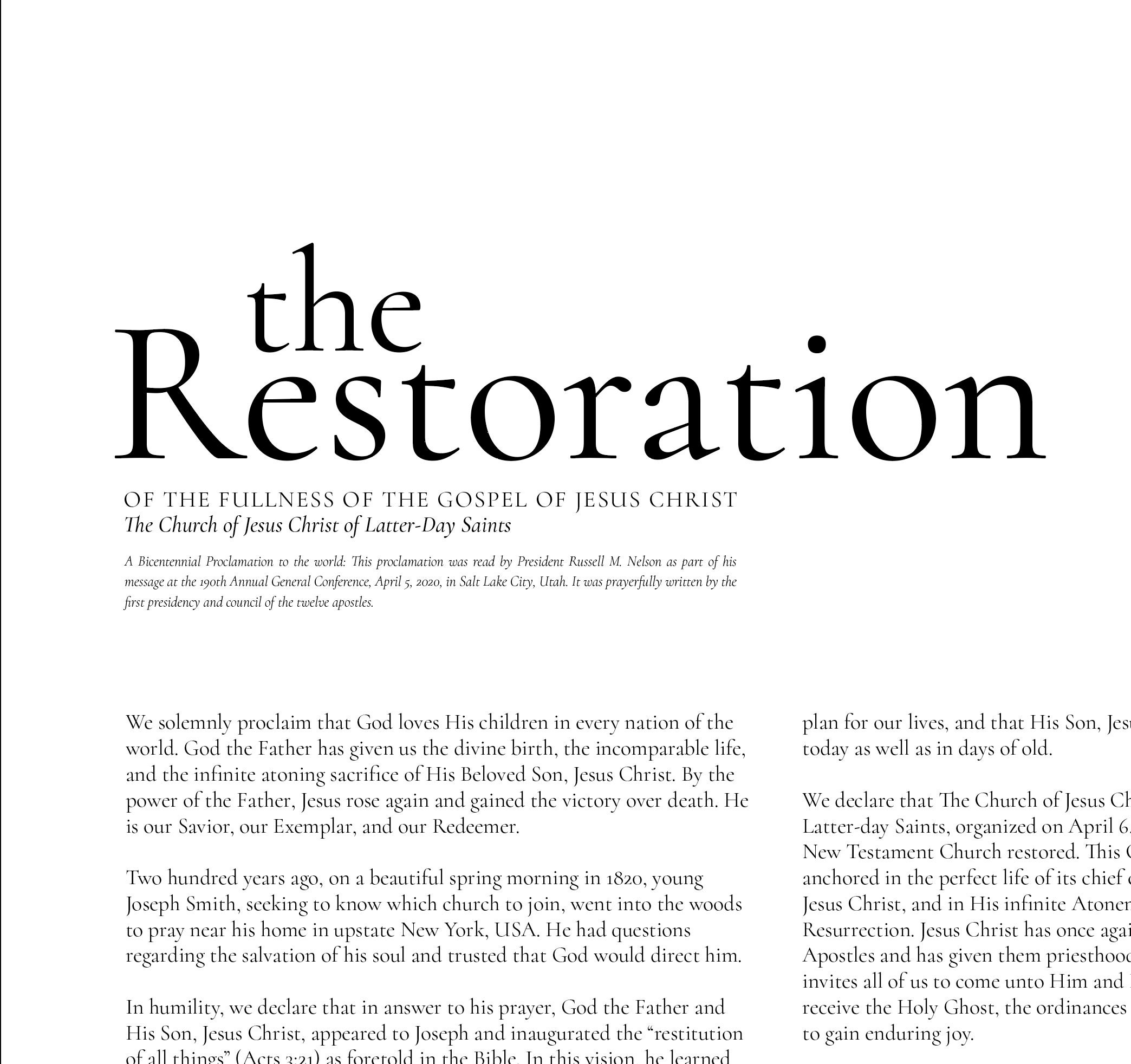 Proclamations Digital Downloads church of Jesus Christ of Latter-day ...