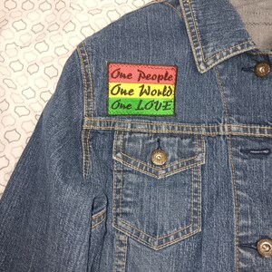 Bob Marley Denim Jacket, Bob Marley Vintage, Rasta Style Jacket, One ...