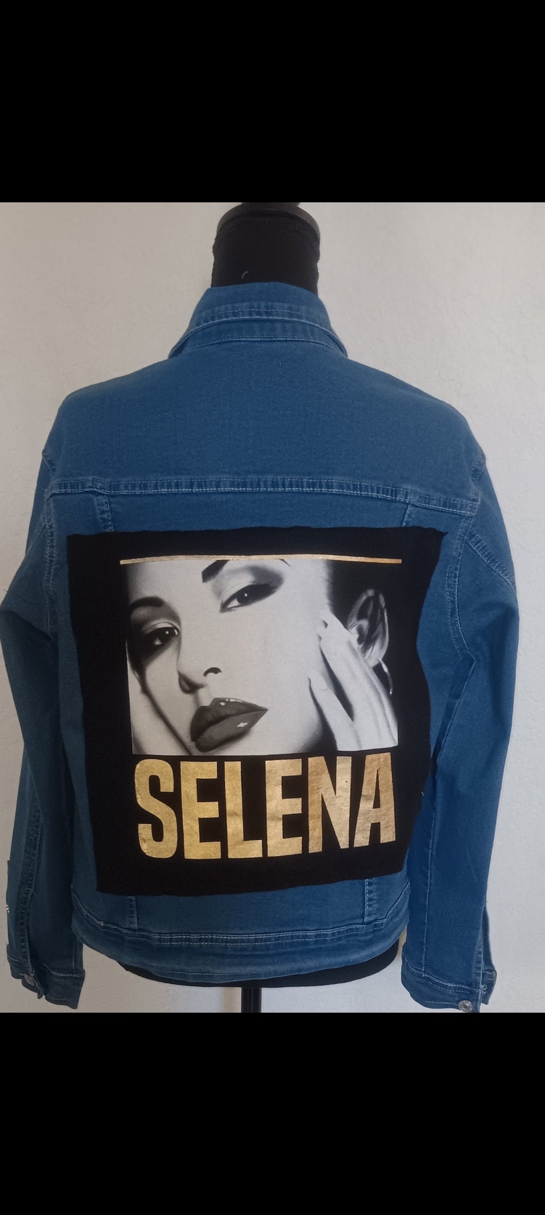 Upcycled Selena Denim Jacket: Handcrafted Tejano Queen Jean Jacket - Etsy