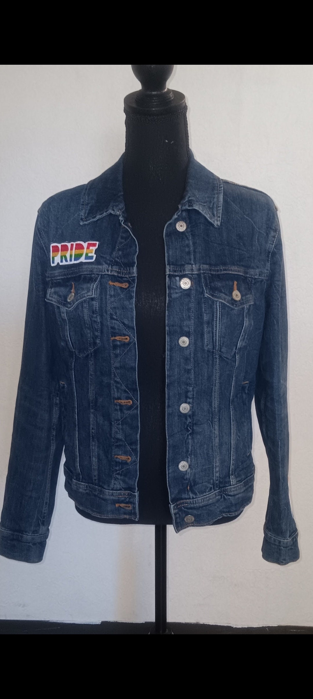 Pride Jacket, LGBTQ Jacket, Denim Pride Jacket, Gay Pride Parade, Women ...