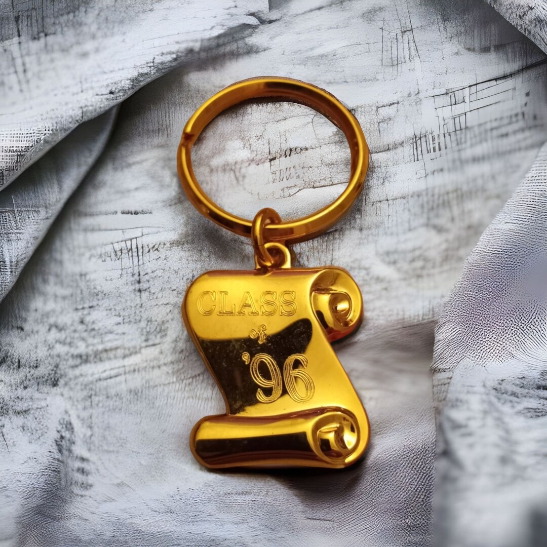 Class of 1996 Gold Toned Graduation Key Ring Keychain - Etsy