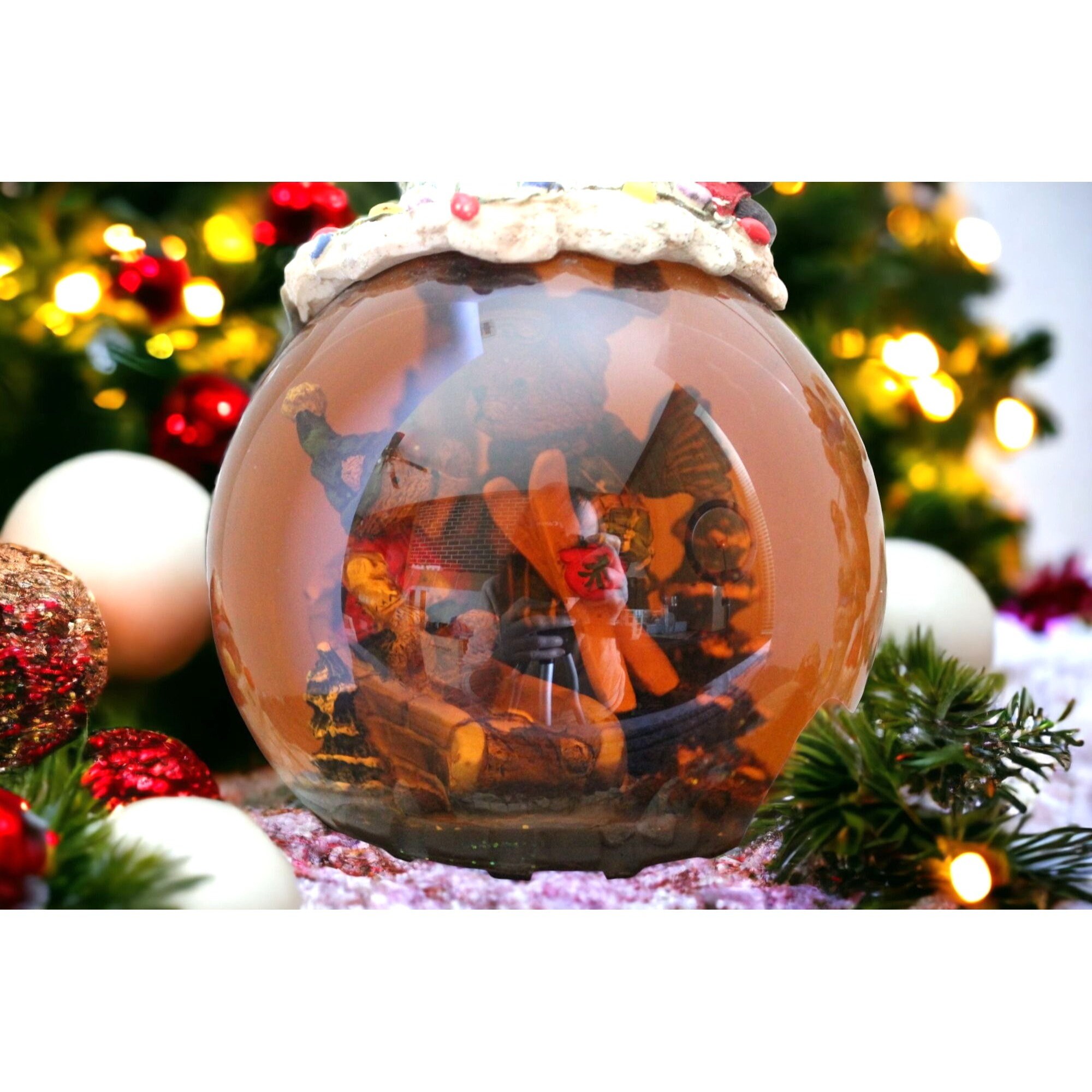 Vintage Grandeur Noel 2001 Bears Ski Resort Musical Christmas Water ...