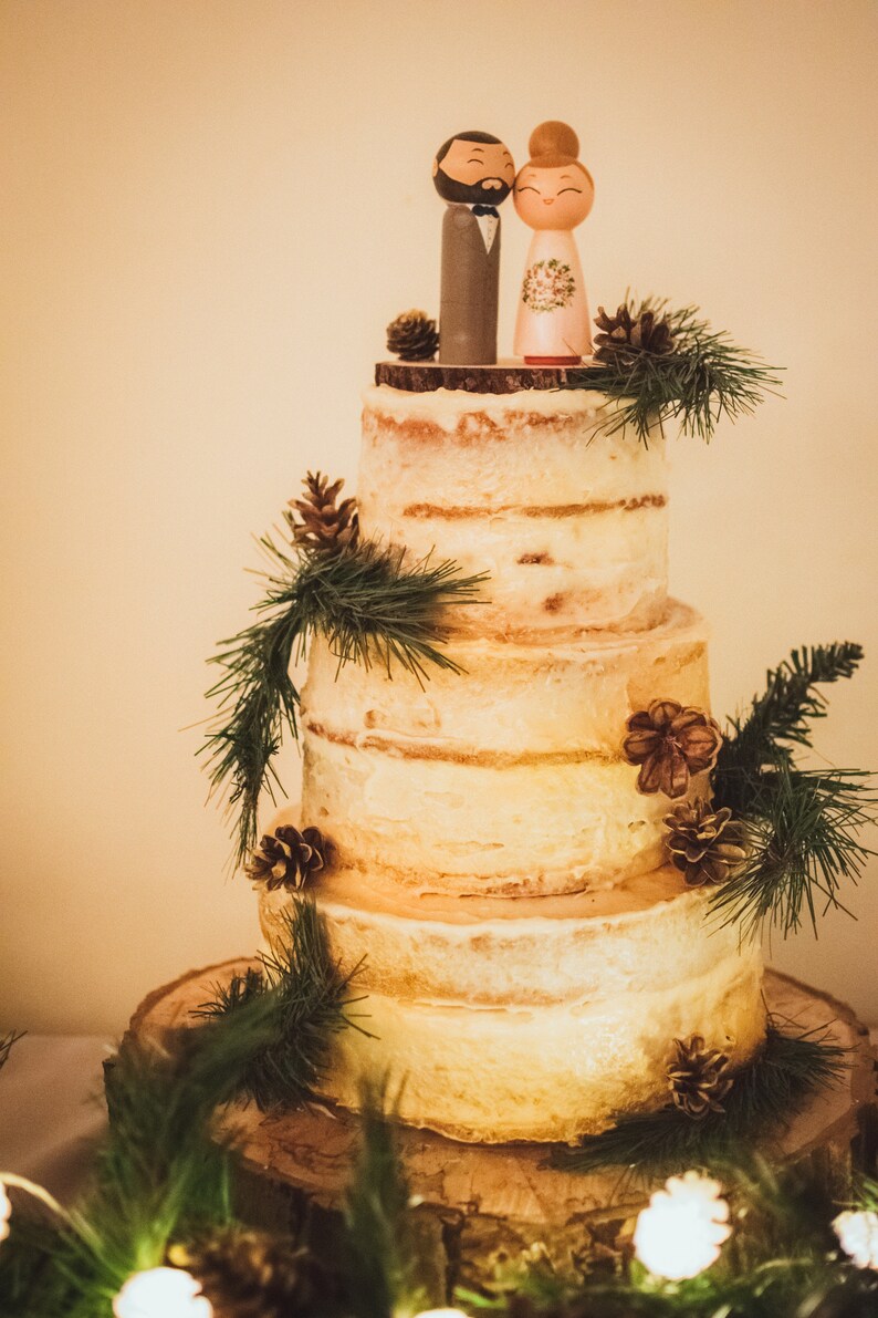 Custom Handmade Wedding Cake Topper and Keepsake - Hand Painted With ...