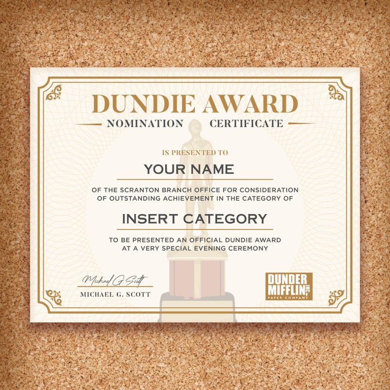 Dundie Award Trophy - Etsy